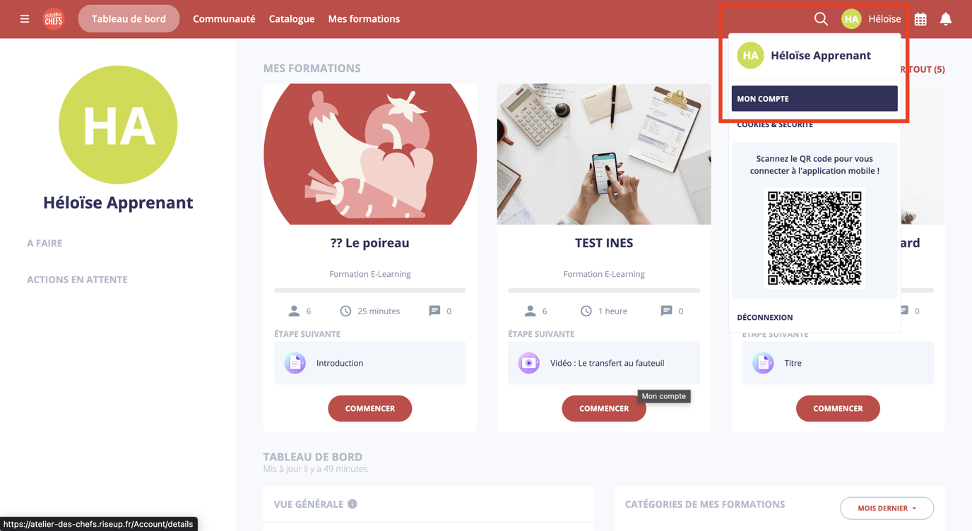 Comment modifier mon profil